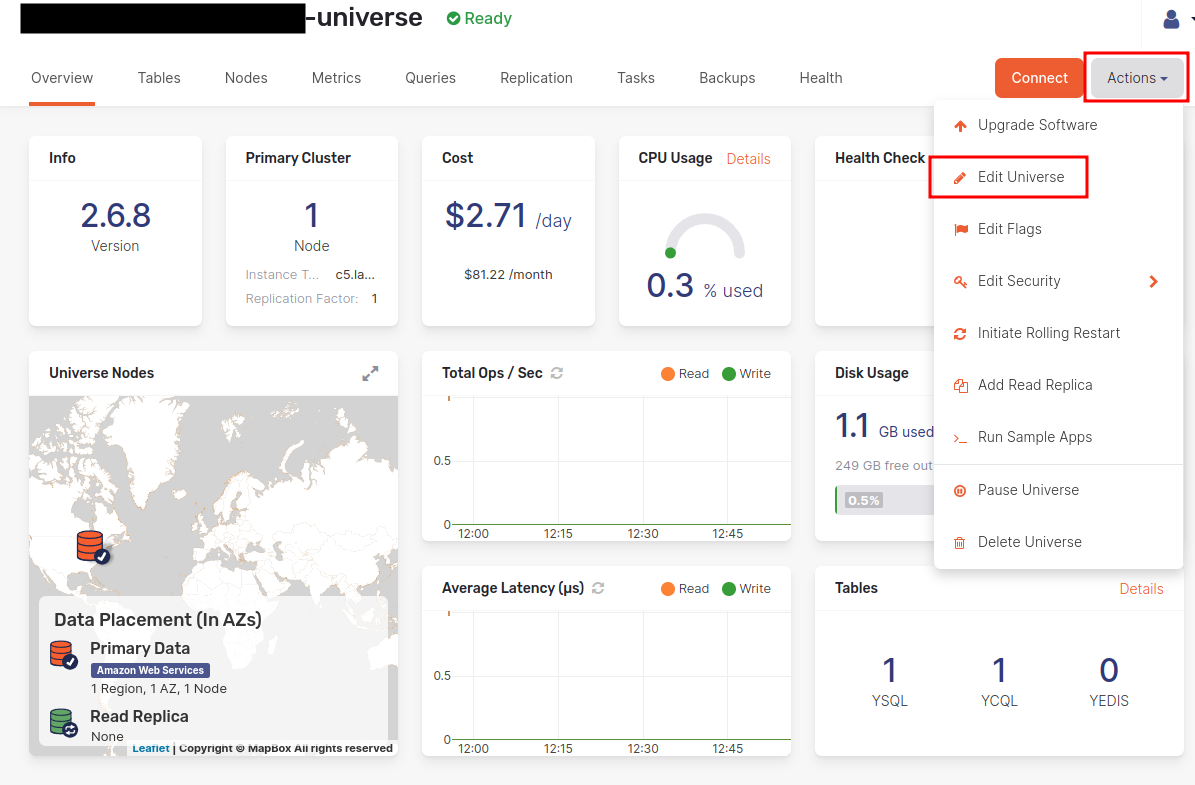 Expanding universe node disk capacity with YugabyteDB Anywhere ...